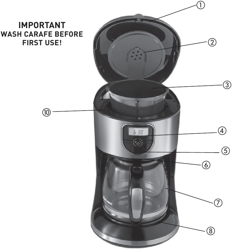 Black & Decker CM4000S - Cafetière programmable 12 tasses - Mode d ...
