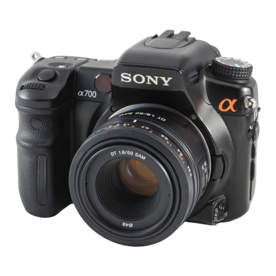 SONY ALPHA 700 MODE D'EMPLOI Télécharger le Pdf | ManualsLib