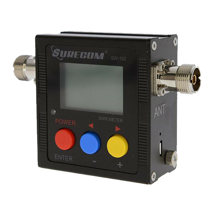 Surecom SW-102 - Manuel du wattmètre et ROS-mètre numérique VHF/UHF 125 ...