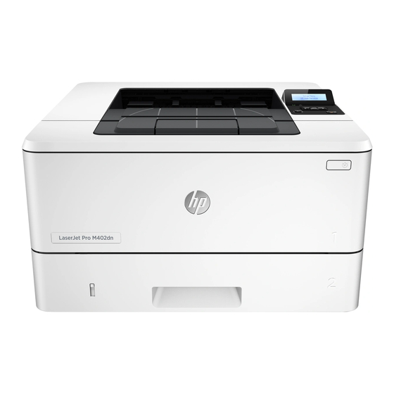 HP LASERJET PRO M402 SÉRIE GUIDE DE L'UTILISATEUR Télécharger le Pdf ...