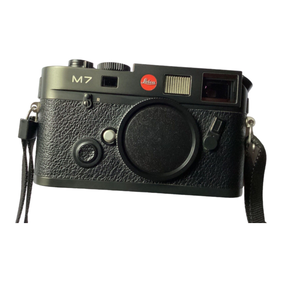LEICA M7 NOTICE D'UTILISATION Télécharger le Pdf | ManualsLib
