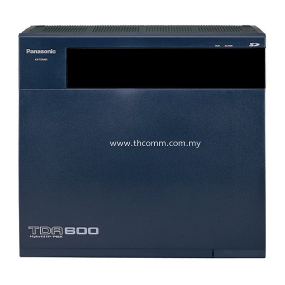 PANASONIC KX-TDA600 MANUEL INSTALLATEUR Télécharger le Pdf | ManualsLib