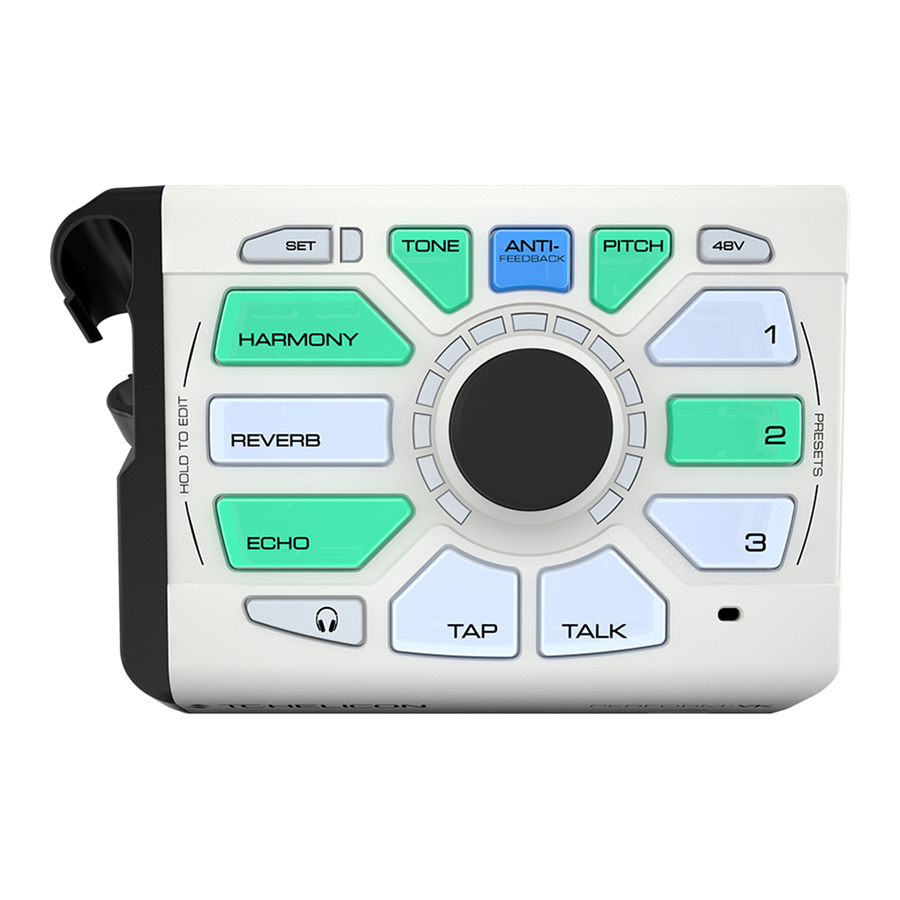 TC Helicon PERFORM-VK - Manuel de l'ultime processeur vocal monté sur ...