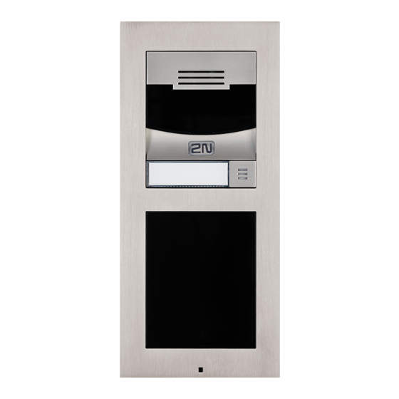 Vue D'ensemble Du Produit - 2N IP Base Manuel De Configuration [Page 3 ...