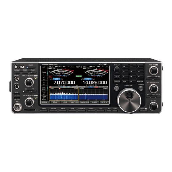 ICOM IC-7610 NOTICE DE BASE Télécharger le Pdf | ManualsLib